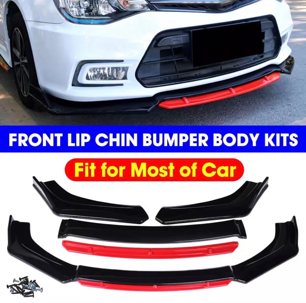 🔥NEW DESIGN🔥Car Universal Front Bumper Diffuser Lip Wrap Angle HIGHT ...