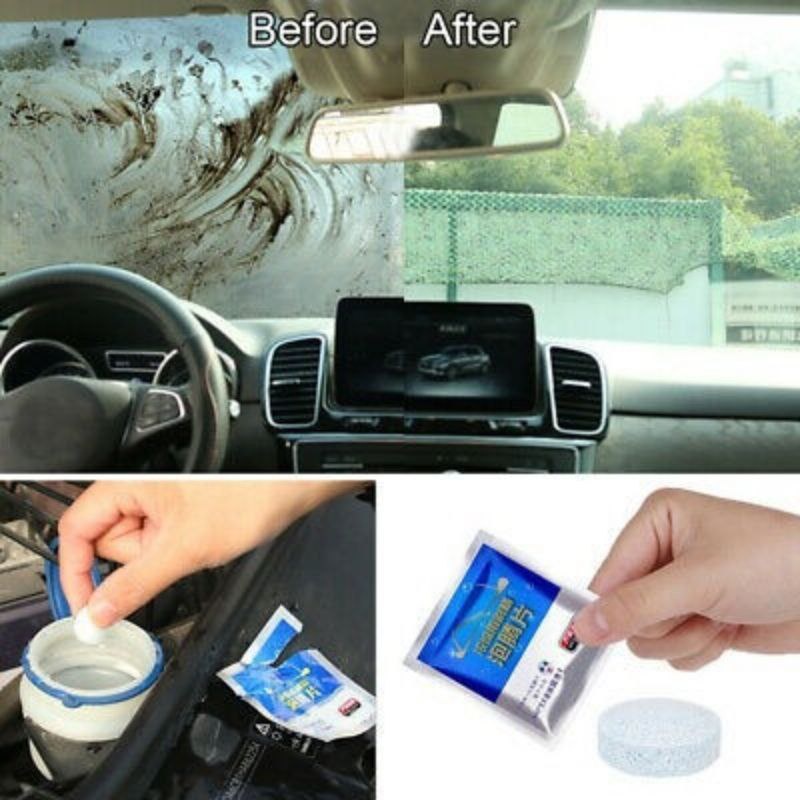 Car Windscreen Windshield Cleaner Glass Wash Shampoo Tablet Pencuci ...