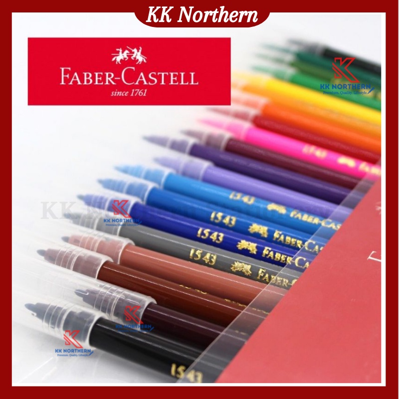 Faber-Castell Fibre Tip Washable Magic Pencil / Colour Pen 12Colours ...