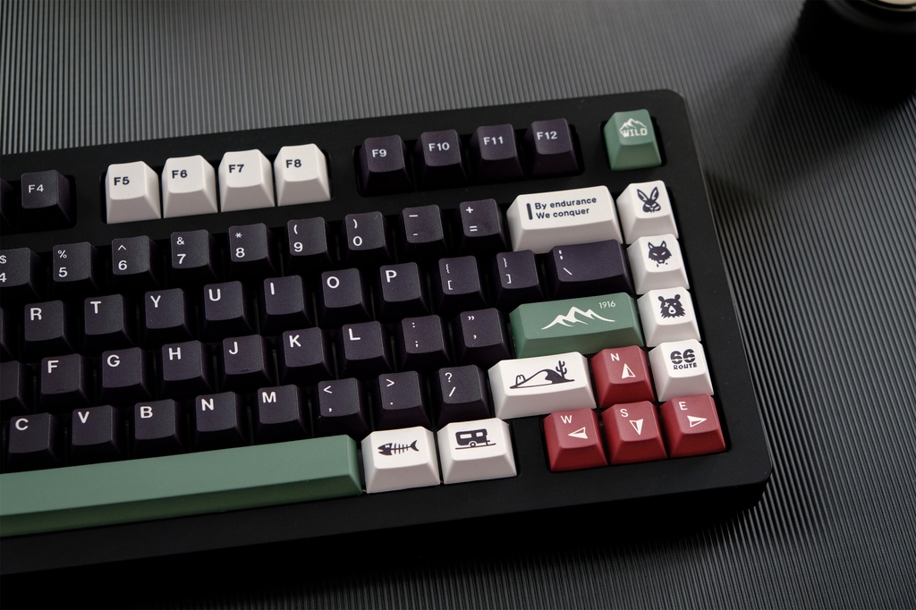 GMK Camping Keycap, 130 Keys PBT Keycaps Cherry Profile DYE-SUB ...