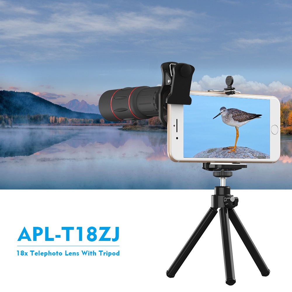 APEXEL Universal 18x25 Monocular Zoom HD Cell Phone Lens 18X Optical ...