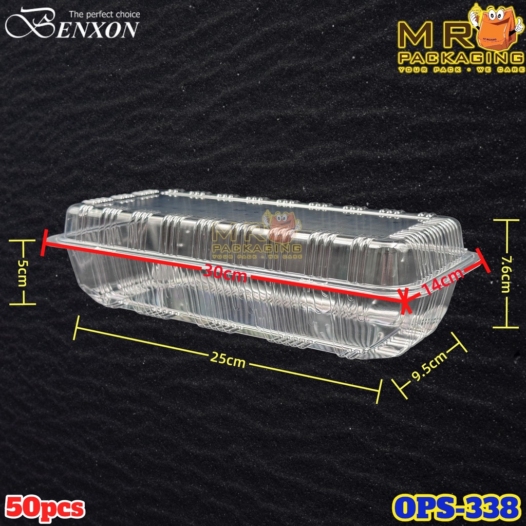 OPS-338 Benxon OPS Plastic Tray [ 50pcs± ] 10inch Bakery Disposable ...