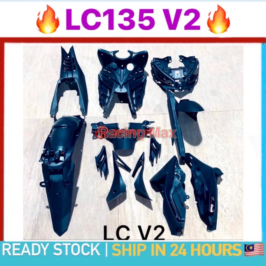 Yamaha LC135 New LC V2 V3 V4 V5 V6 V7 Inner Cover Full Set Hitam Meter ...