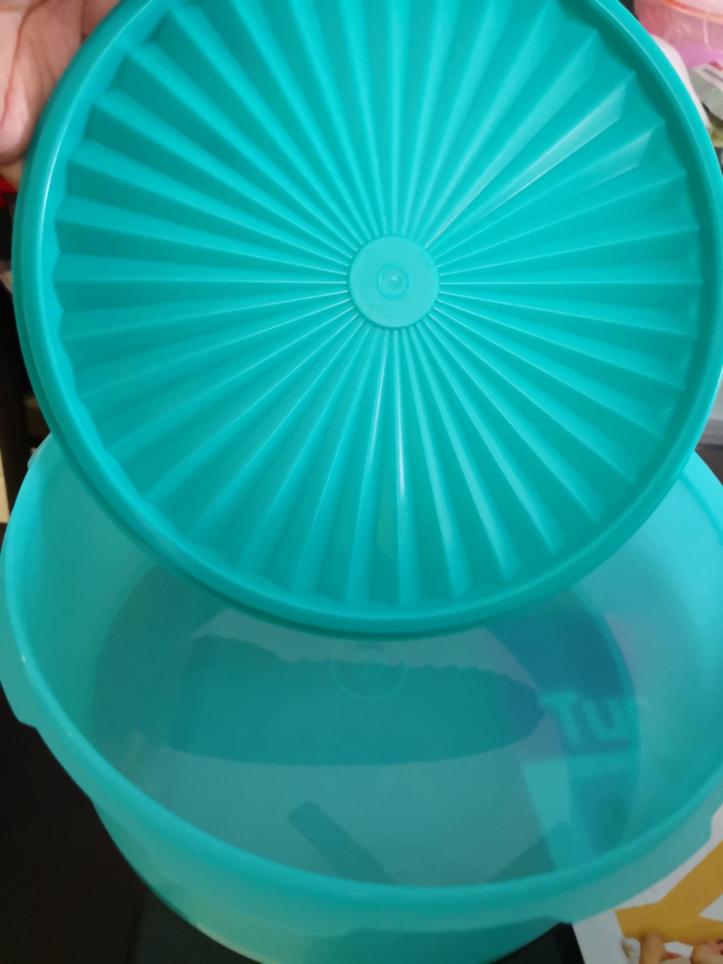 Tupperware Deco Canister 1.5L Blue Tiffany Level Airtight Canister Food container Bekas Bekal ...