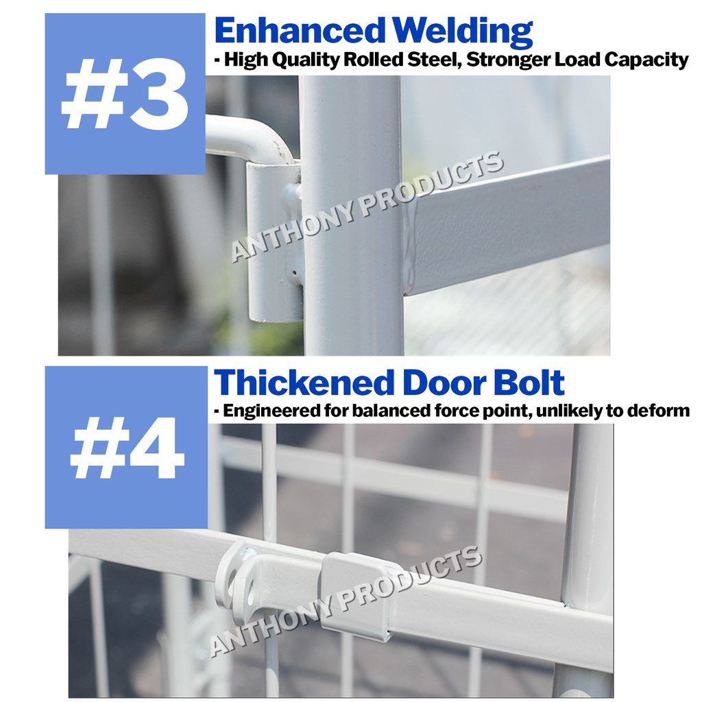 Work Tainer 4 DOORS Caged Trolley Warehouse Picking Portable Cage Brake ...