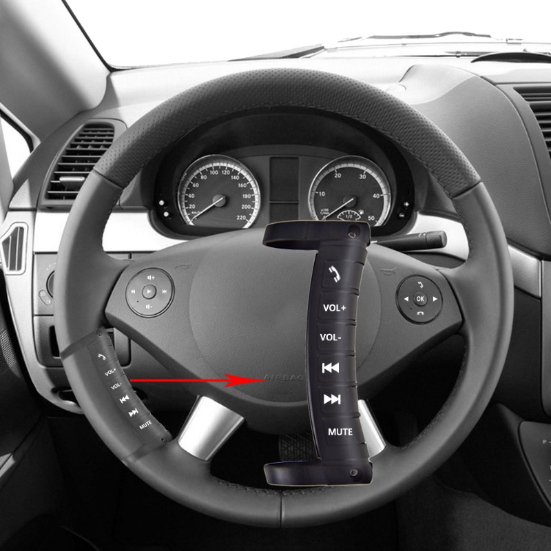 ★6-Key SWC★ Universal Remote Control Car Steering Wheel Button Wireless ...