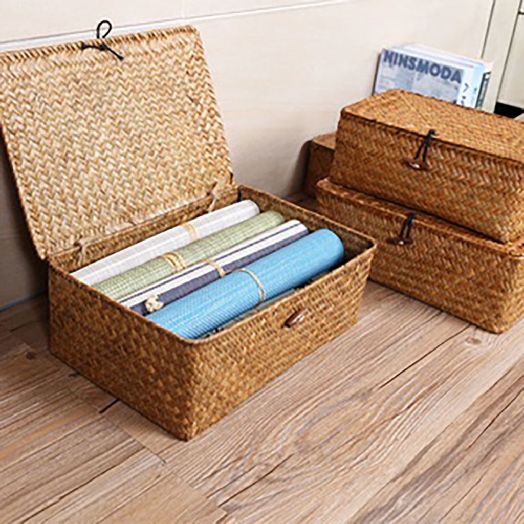 SO016 Rattan Storage Box (Available in 3 Size) Hand Woven Rattan Home ...