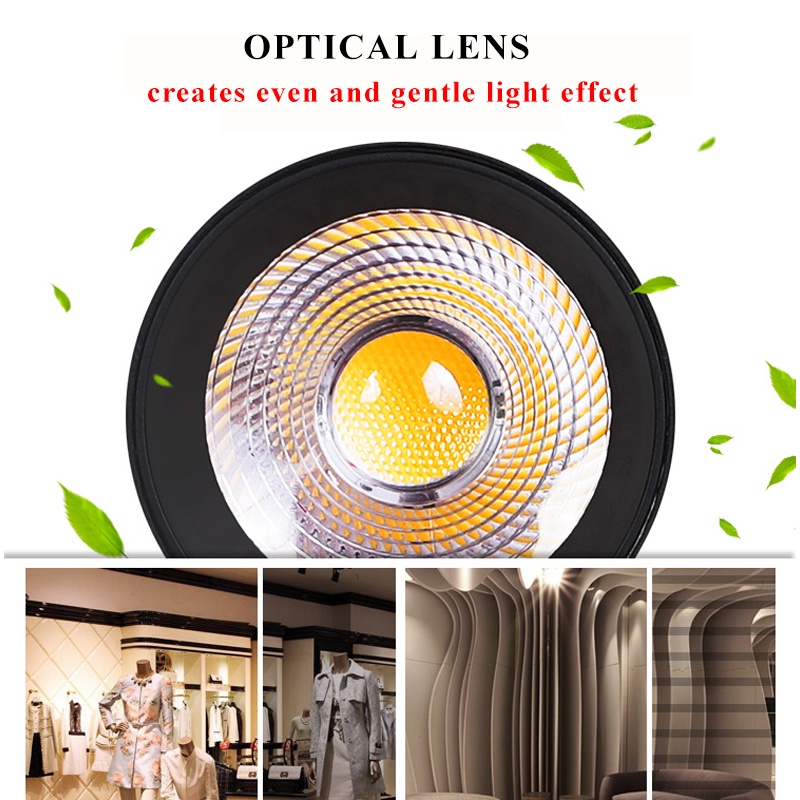 READY STOCK 15W-20W Set 2-4 Light + 1Track lampu LED COB Lens Track ...