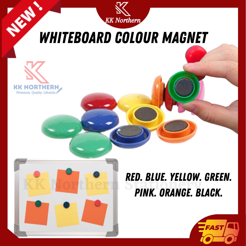 (1pcs) Plastic Magnetic Button Notis Papan Whiteboard Magnet Button ...