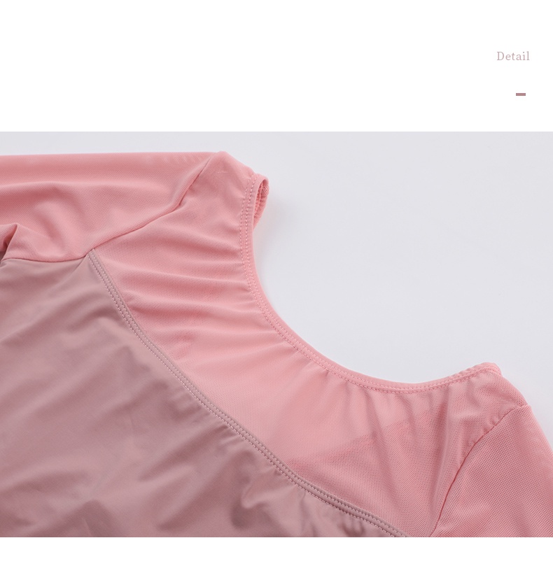 Ballet Tops Woman Dance Tops Mesh Splice Ballet 3/4 Sleeve Clothing ...