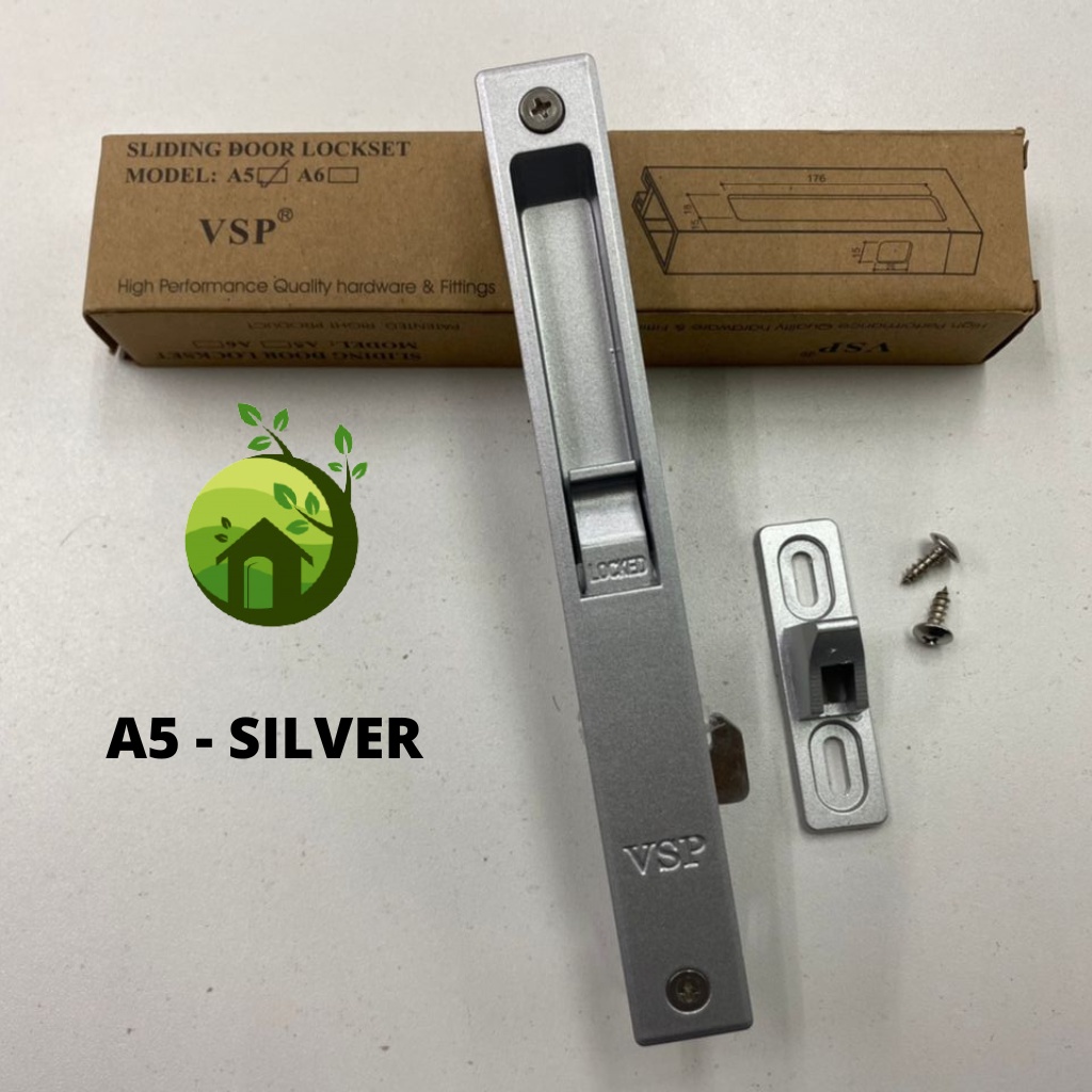 Aluminium Sliding Door Lockset without Key A5 25mm Kunci Pintu Sliding ...