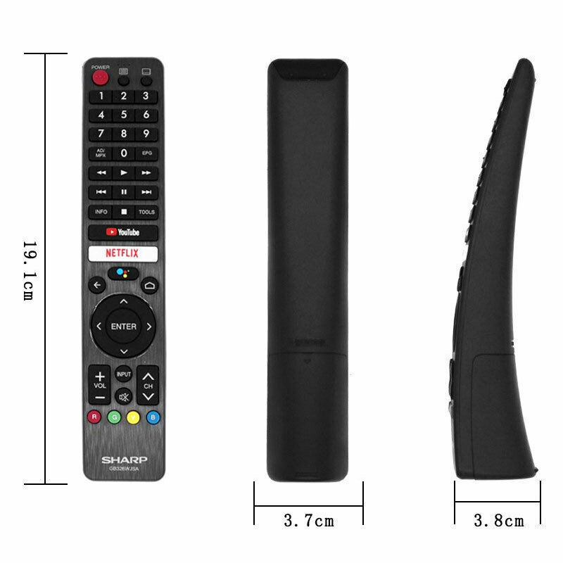 Original Sharp Smart TV Remote Control Replacement Remot Netlix Youtube ...