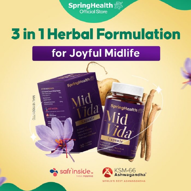 SPRINGHEALTH Mid Vida Capsule 30’s | Menopause Support Supplement | Hot ...