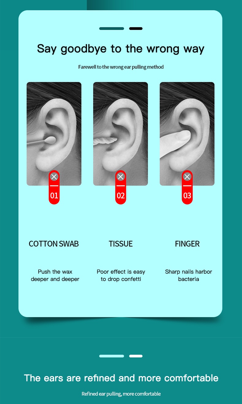 6 sets of stainless steel ear-plucking spoon Ear-plucking utensil Ear ...