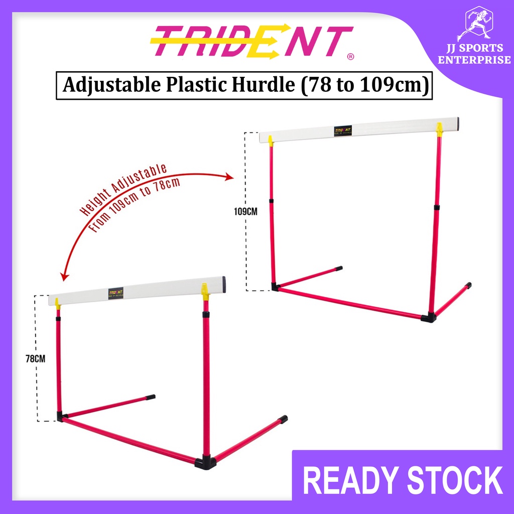 Trident Adjustable Plastic Hurdle - Neon Pink (78 to 109cm) Training ...