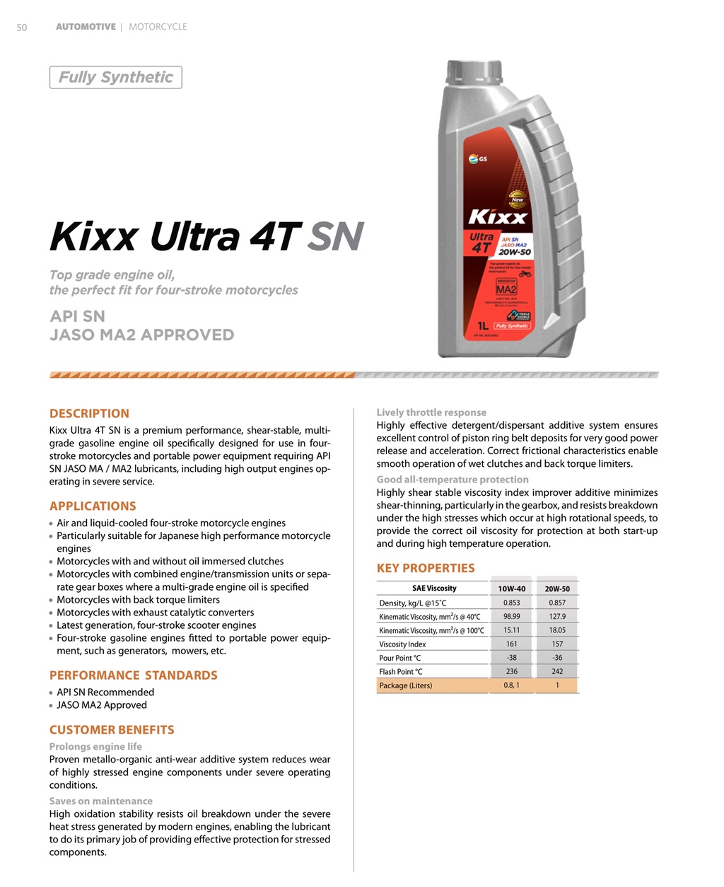KIXX Ultra 4T SN/MA2 20W-50 Fully Synthetic (1L) | Shopee Malaysia