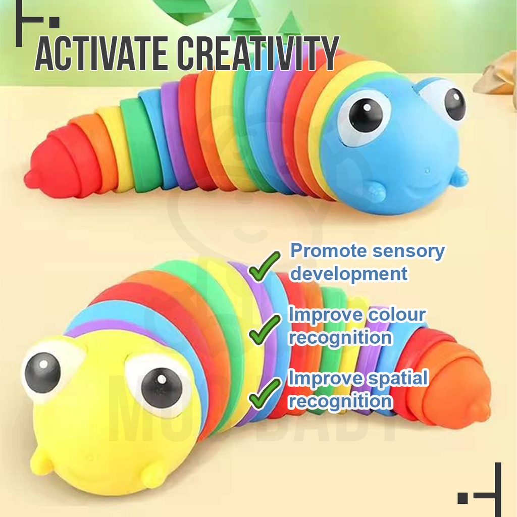 Moo Baby Toys Caterpillar Fidget Toys Sensory Toys for Babies Toys for ...