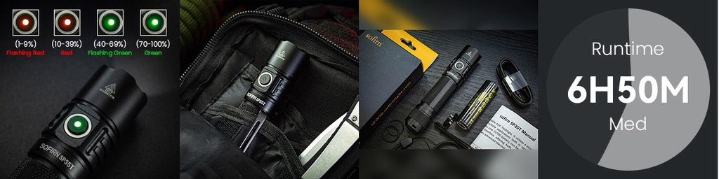 Sofirn SP35T 3800 Lumen Tactial LED Torch With USBC Rechargeable Port ...
