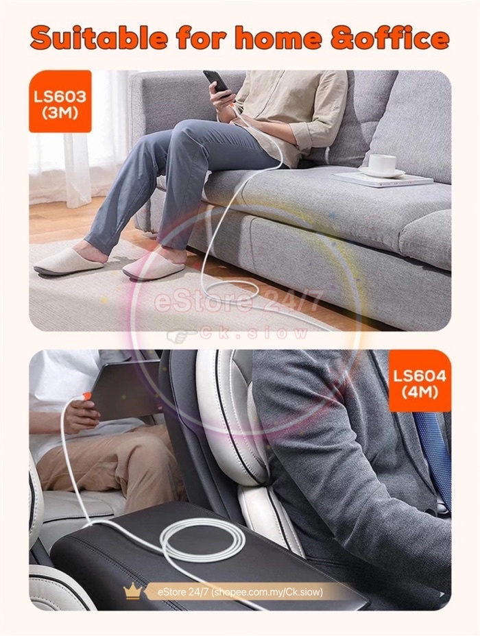 LDNIO LS601 LS602 LS603 LS604 30W Fast Charging Tough USB 3.0 Data Cable Type C Micro L Thick ...