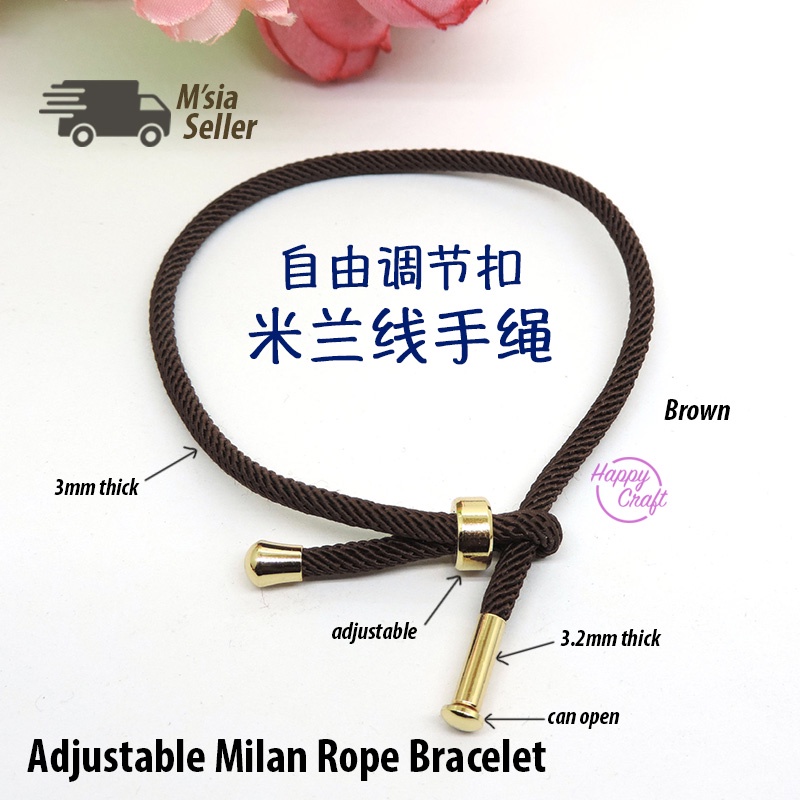 Adjustable Milan Rope Bracelet 自由调节扣米兰线手绳 | Shopee Malaysia