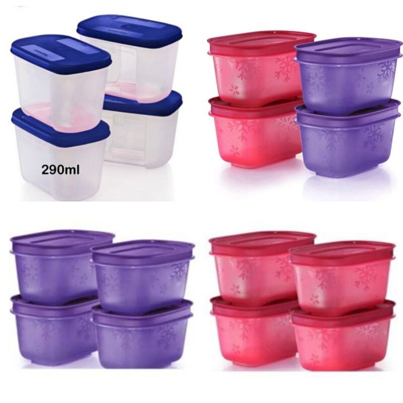 PURPLE/ RED: Tupperware Chill freez set (Snowlfakes chill freeze set ...