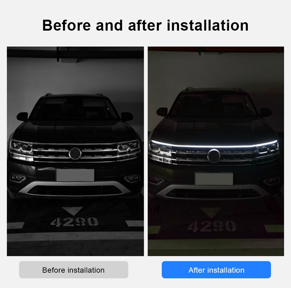 SEAMETAL LED Car Light Start-Scan LED Daytime Running Light Strip ...