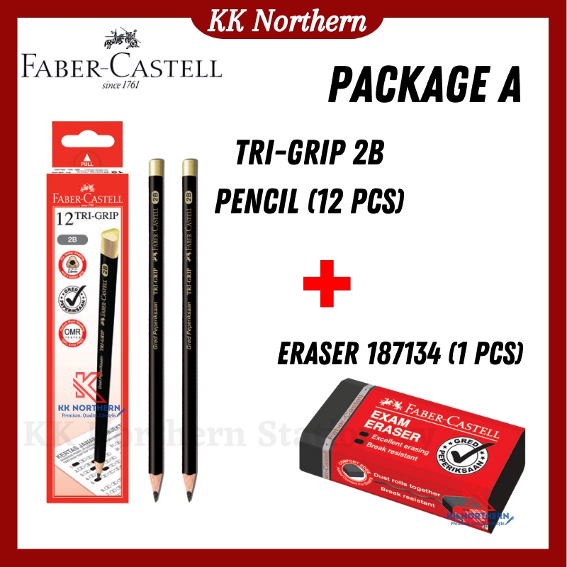 Faber-Castell 2B Pencils Tri-Grip Exam Grade 12pcs/Box Faber Castell ...