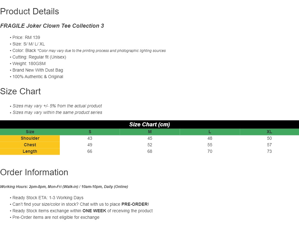 FRAGILE Joker Clown Tee Collection 3 | Shopee Malaysia