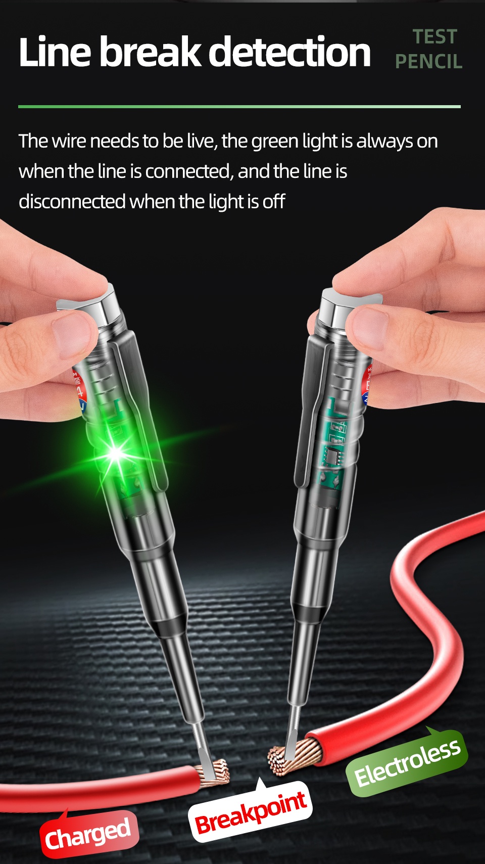 24-250V Tester Electric Induced Electric Screwdriver Probe with ...