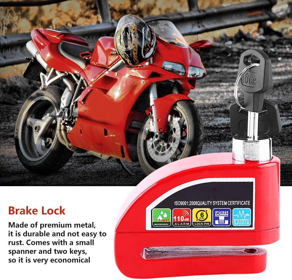 Motorcycle Alarm Lock Motorbike Anti-theft Lock Wheel Disc Brake ...