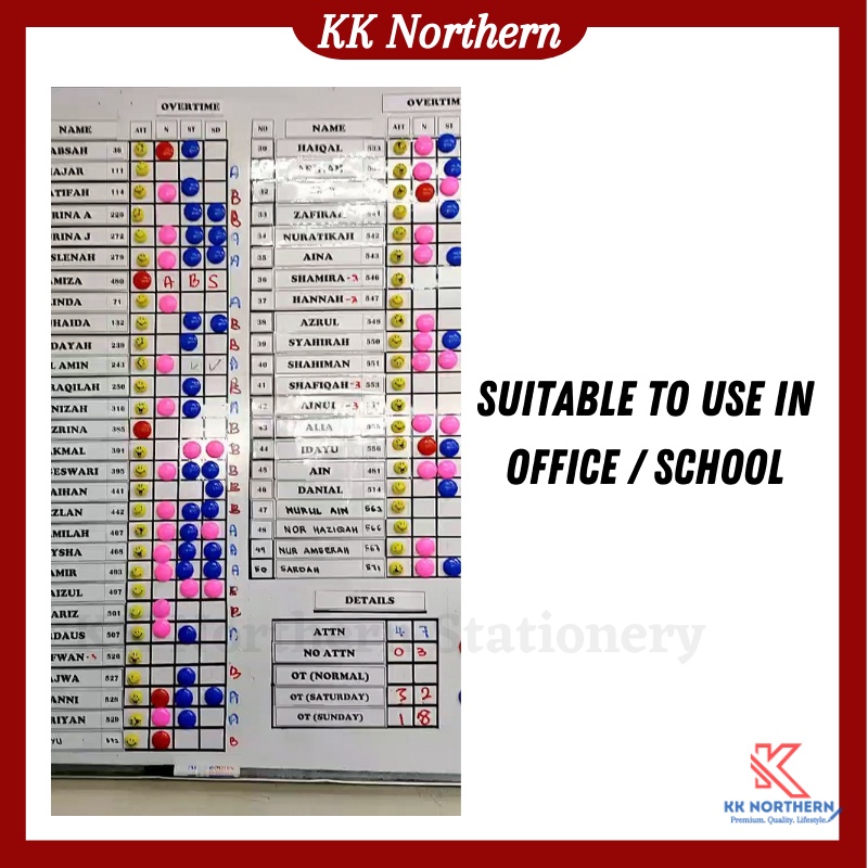 (1pcs) Plastic Magnetic Button Notis Papan Whiteboard Magnet Button ...