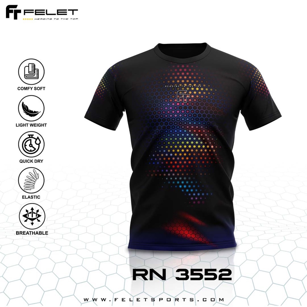 Felet Rn-3552 Baju Badminton Jersey Fleet Jersey Felet Shirt Badminton ...