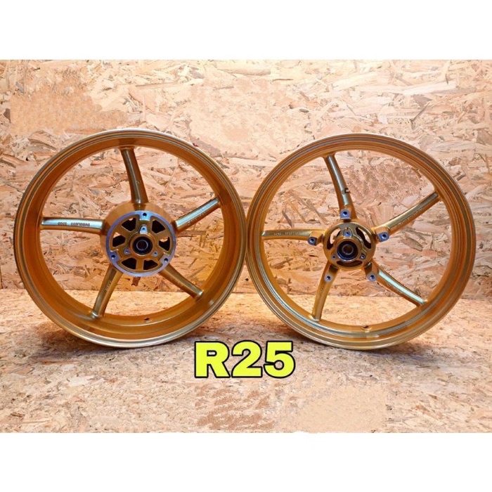 YAMAHA R25 v1 v2 SP522 R25 SPORTRIM FRONT 3.5 REAR 5.5 X 17 ENKEI ROSSI ...