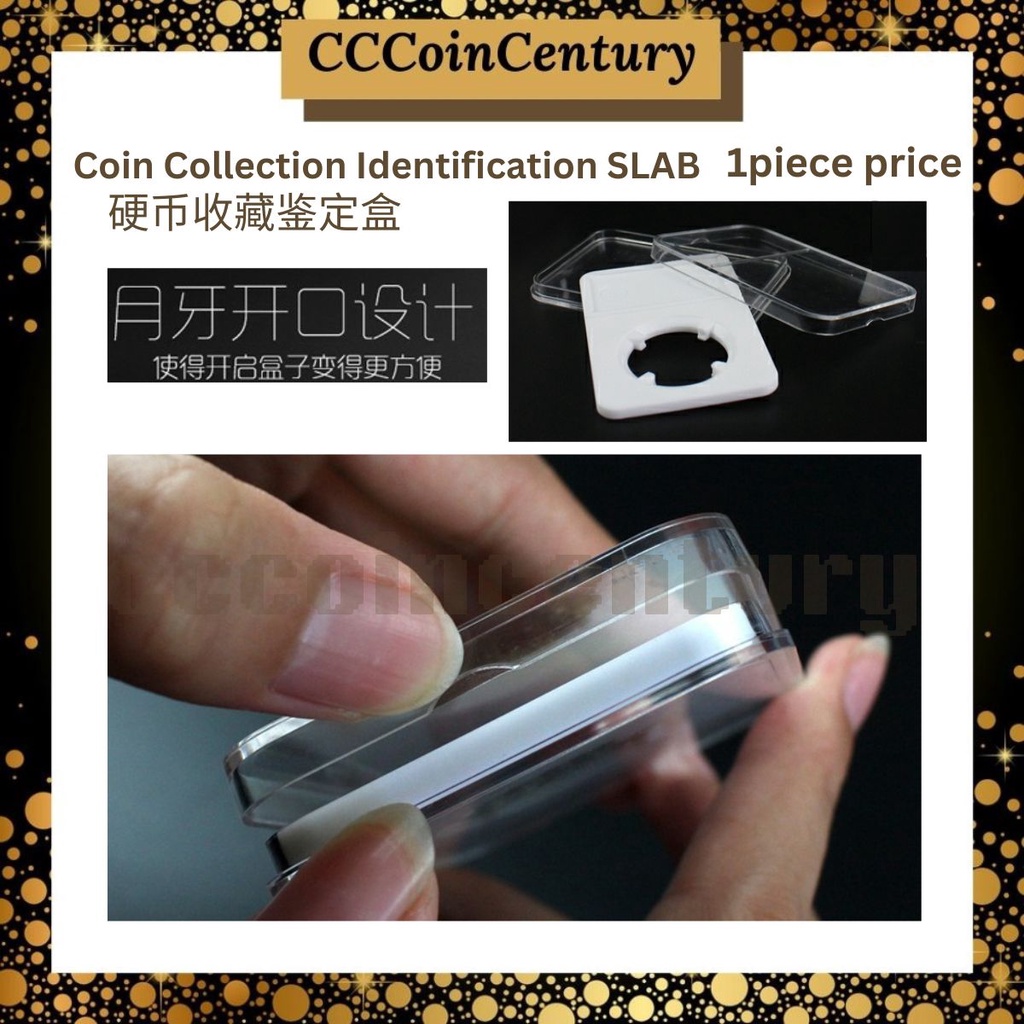 PCCB Coin Collections Holder Display Slab Box Kotak Telus Berlabel ...