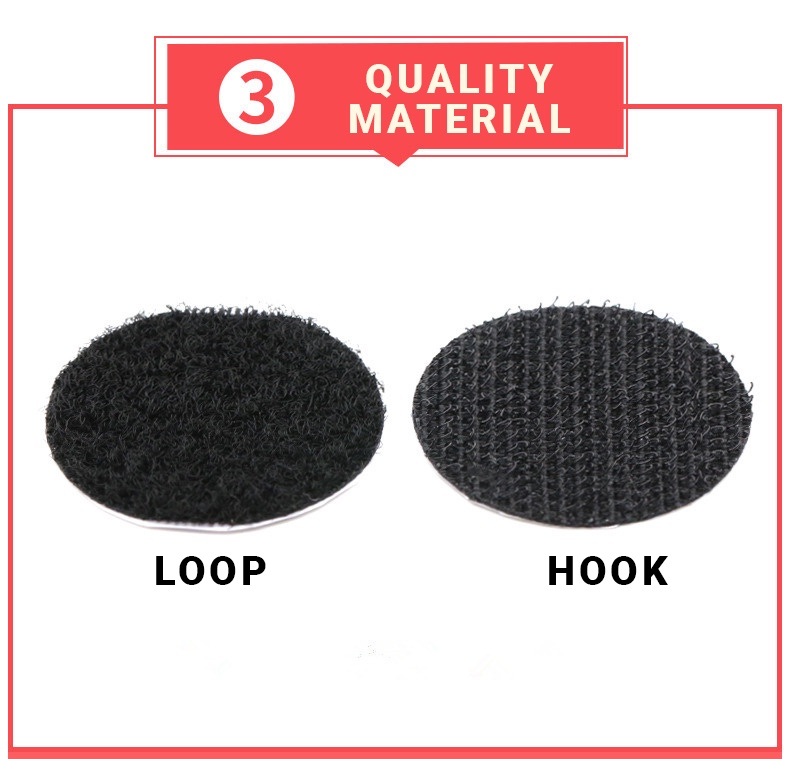 READY STOCK Self Adhesive Velcro Magic Tape Round Dot Hooks and Loops ...
