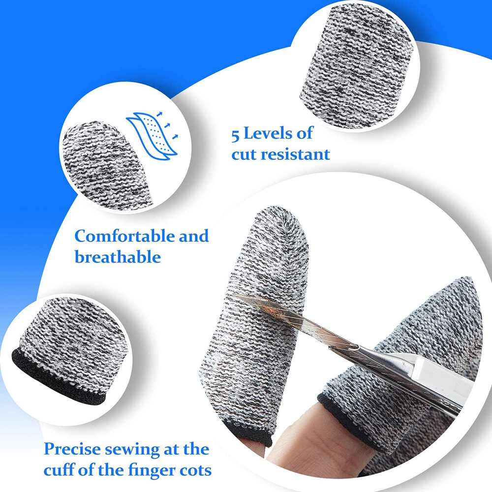 10/20/25pcs Cut Resistant Finger Cots Finger Sleeve Protectors Reusable ...