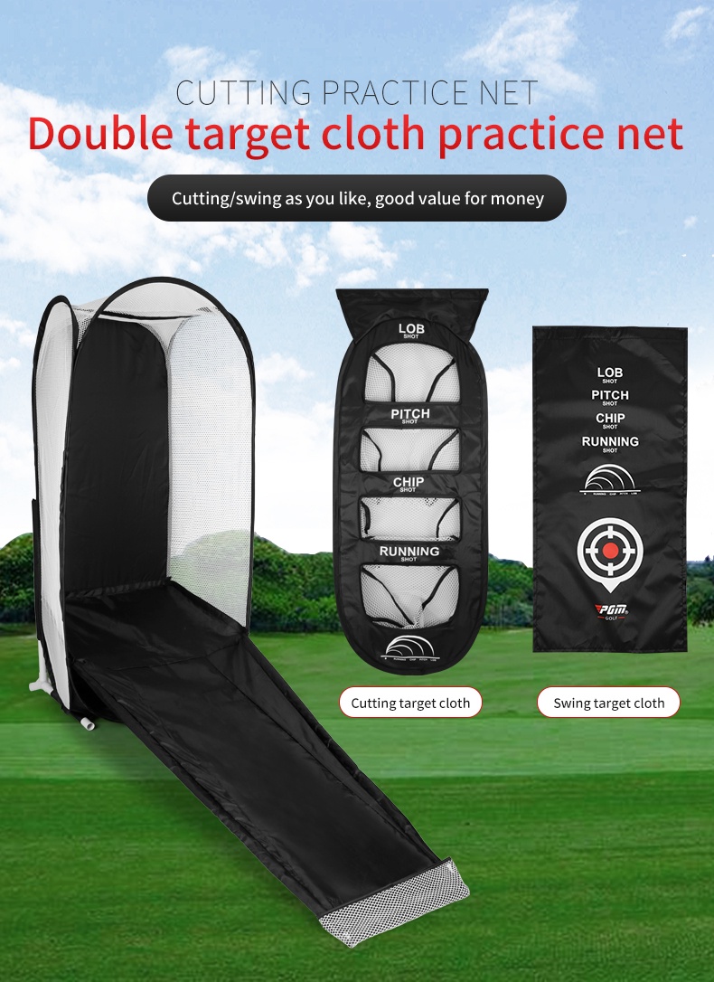 PGM Foldable portable golf chipping practice net with target for home ...