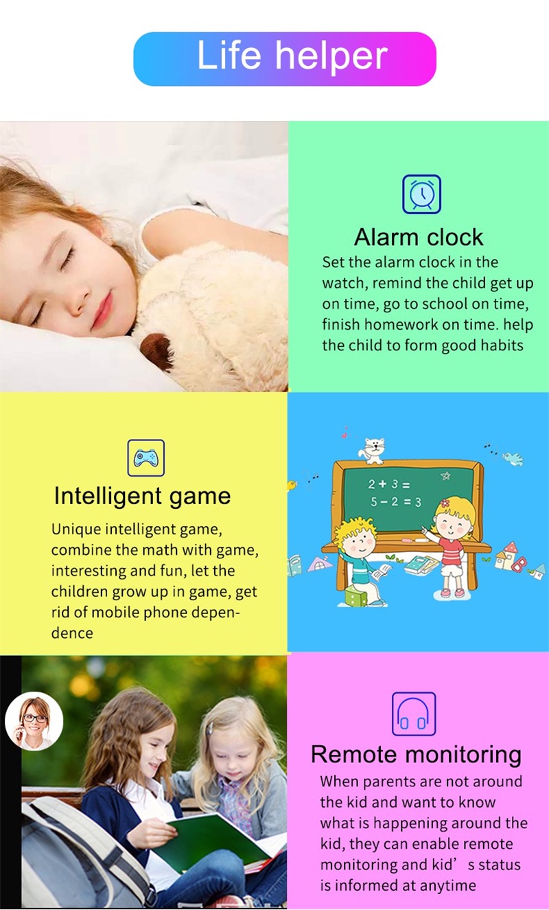 Q19B Kid Children Smart Watch IPX7 Waterproof Touch Screen Watch LBS ...