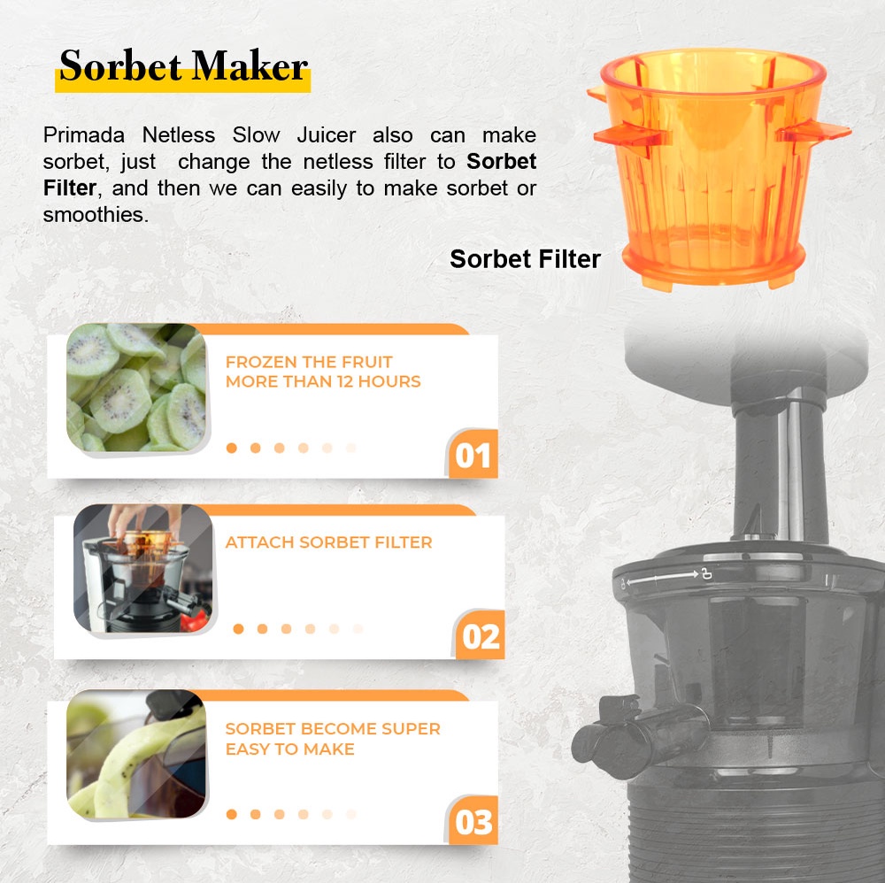 Primada Netless Slow Juicer PSJ11 | Shopee Malaysia