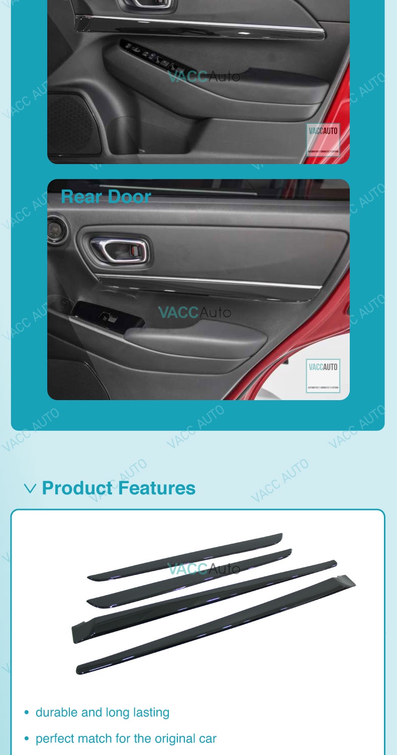 Honda HR-V Door Black Panel Protector Side Door Trim Panel Fits For HRV ...