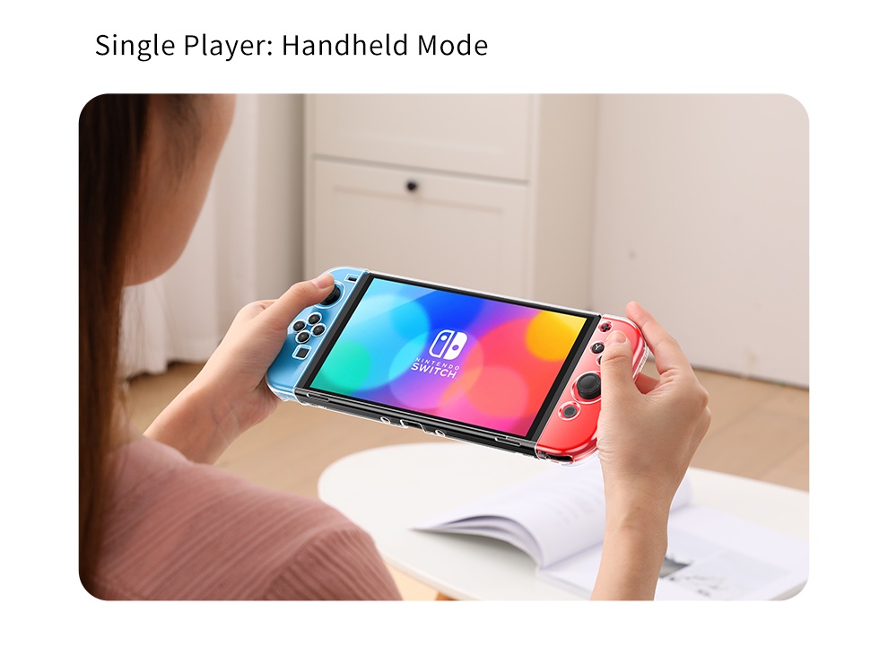 SmartDevil Transparent Protective Case For Nintendo Switch OLED Ultra-thin Split PC Material ...