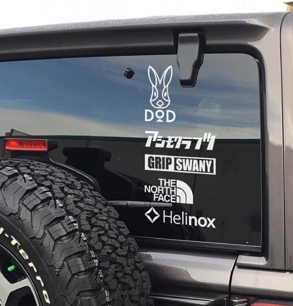 1PC DOD Car Rear Windshield Sticker Helinox CHUMS Outdoor Camper Car ...