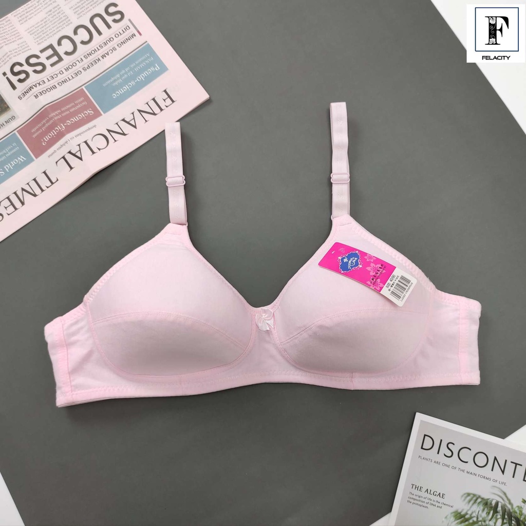 Women Bra Wireless Non Wired Thin Sponge Cup AB Plus Size Cotton Baju ...