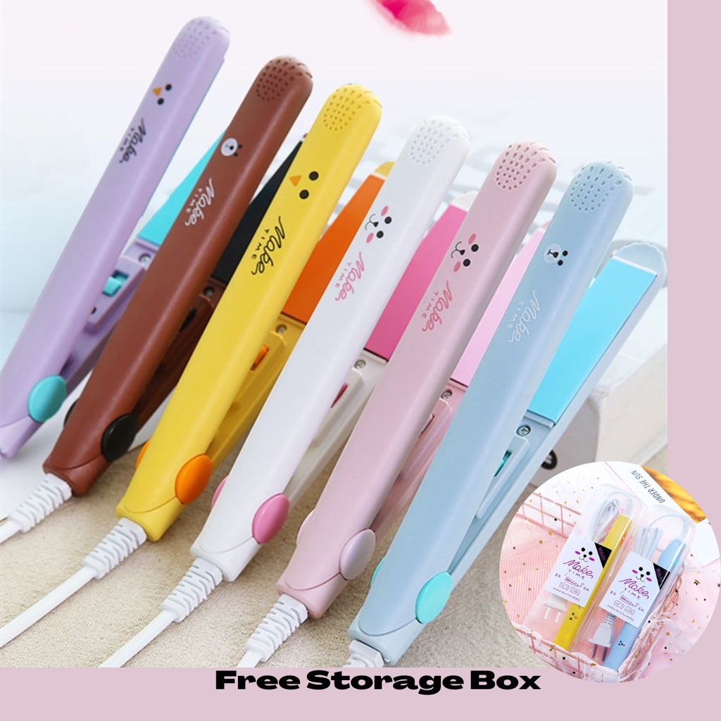 Cute Mini Electronic Hair Straightener Curler Hair Portable Mini ...