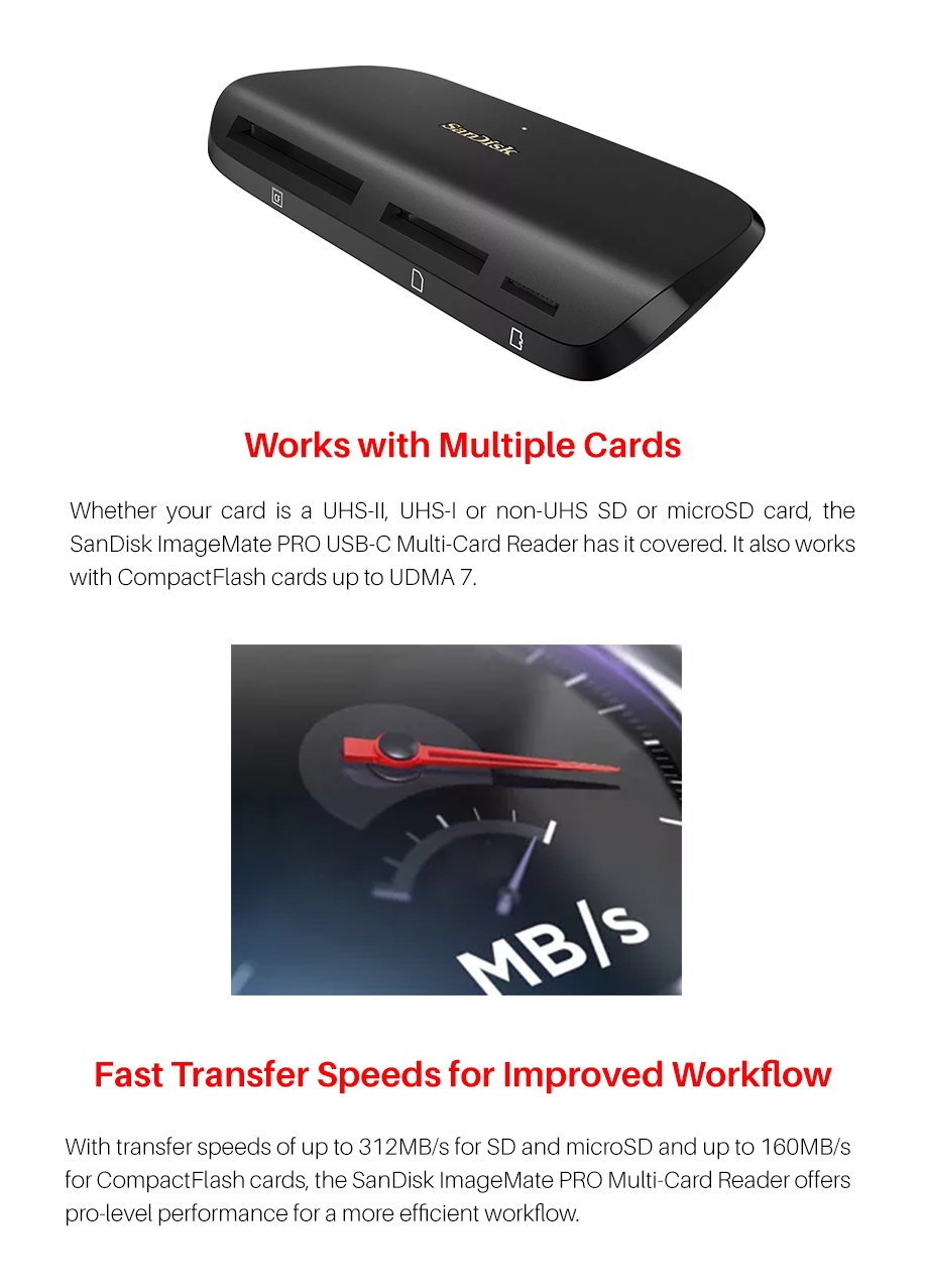 SanDisk® ImageMate PRO USB 3.0 Multi-Card Reader/Writer | Shopee Malaysia