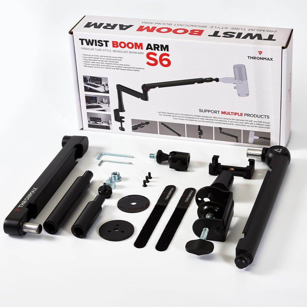Thronmax S6 Twist Boom Arm with Low Profile Design, Cable Management ...