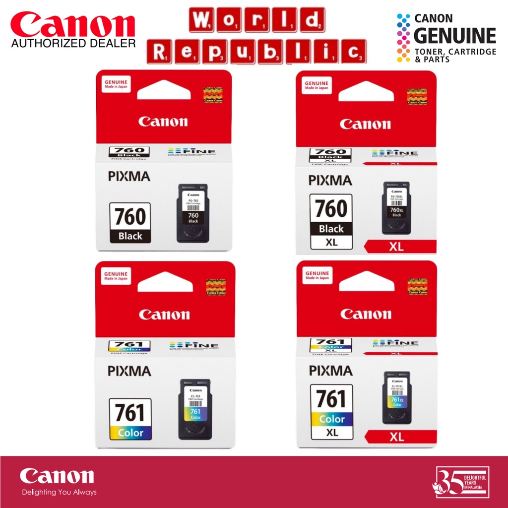 Canon PG-760 CL-761 PG-760 XL CL-761 XL PG760 CL761 (Black, Small ...