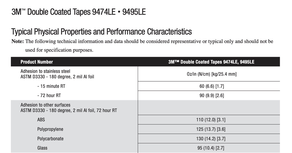 3M PET Double Sided Tape 300LSE 9495LE Thin Transparent Tape For Rubber Plastics Metal Phone ...