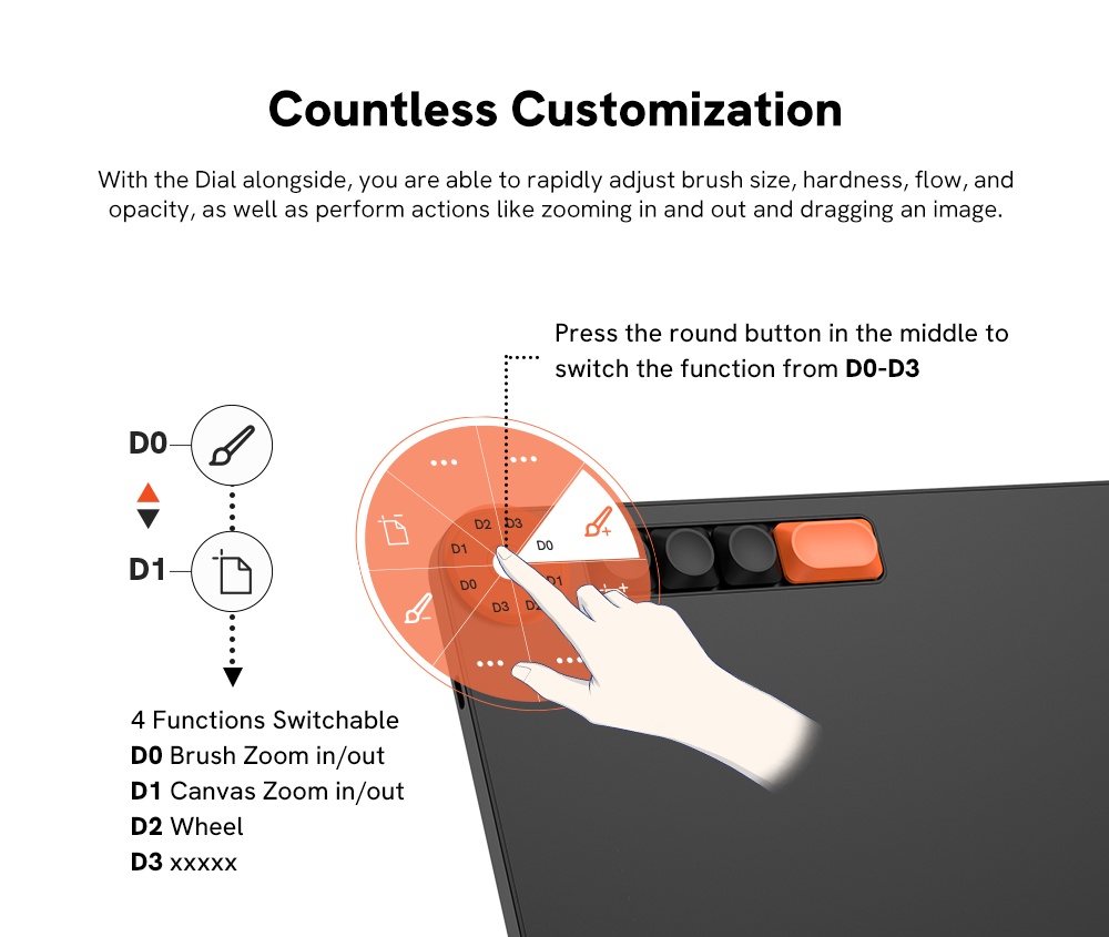 Veikk Pen Tablet Voila L Drawing tablet 10x6 inch with Battery Free Pen ...