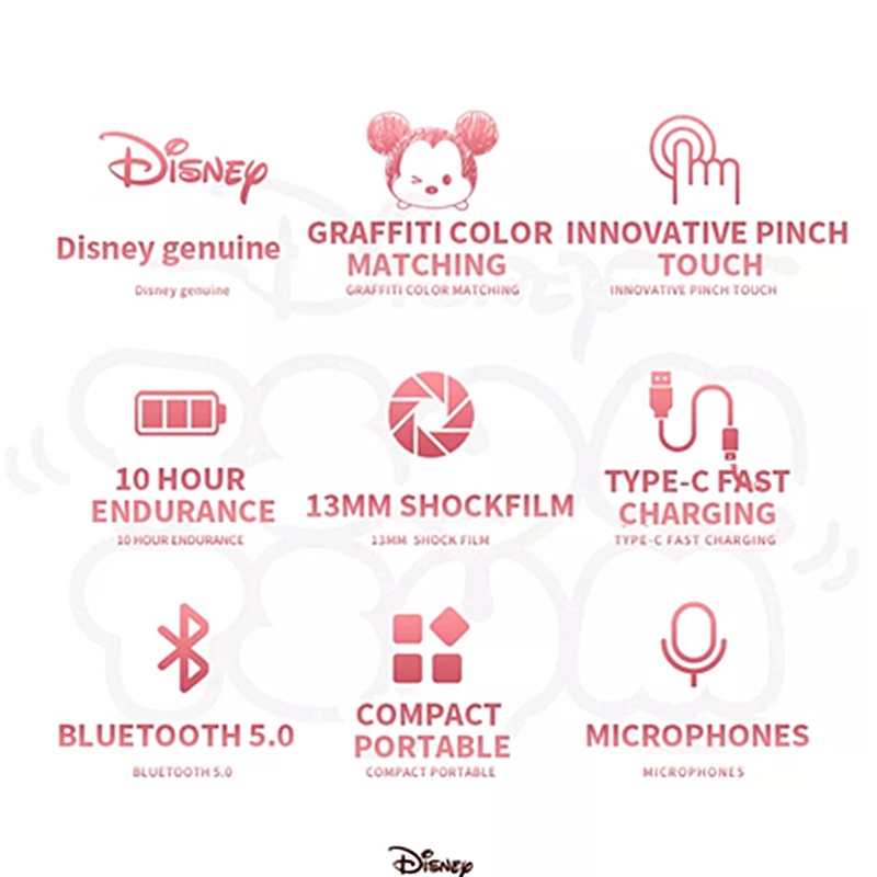 Disney Mickey TWS earphone Bluetooth Headset With HD Microphone For ...